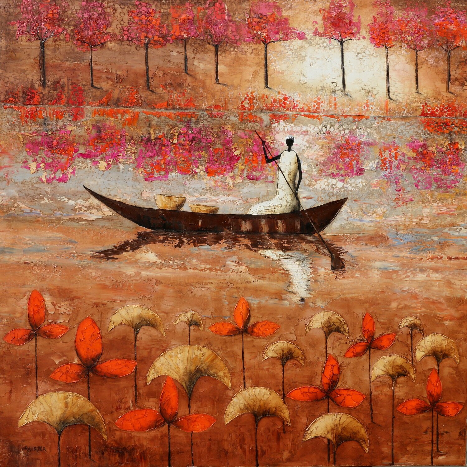 Le fleuve by Michel Rauscher (2016) : Painting Oil on Canvas - Singulart