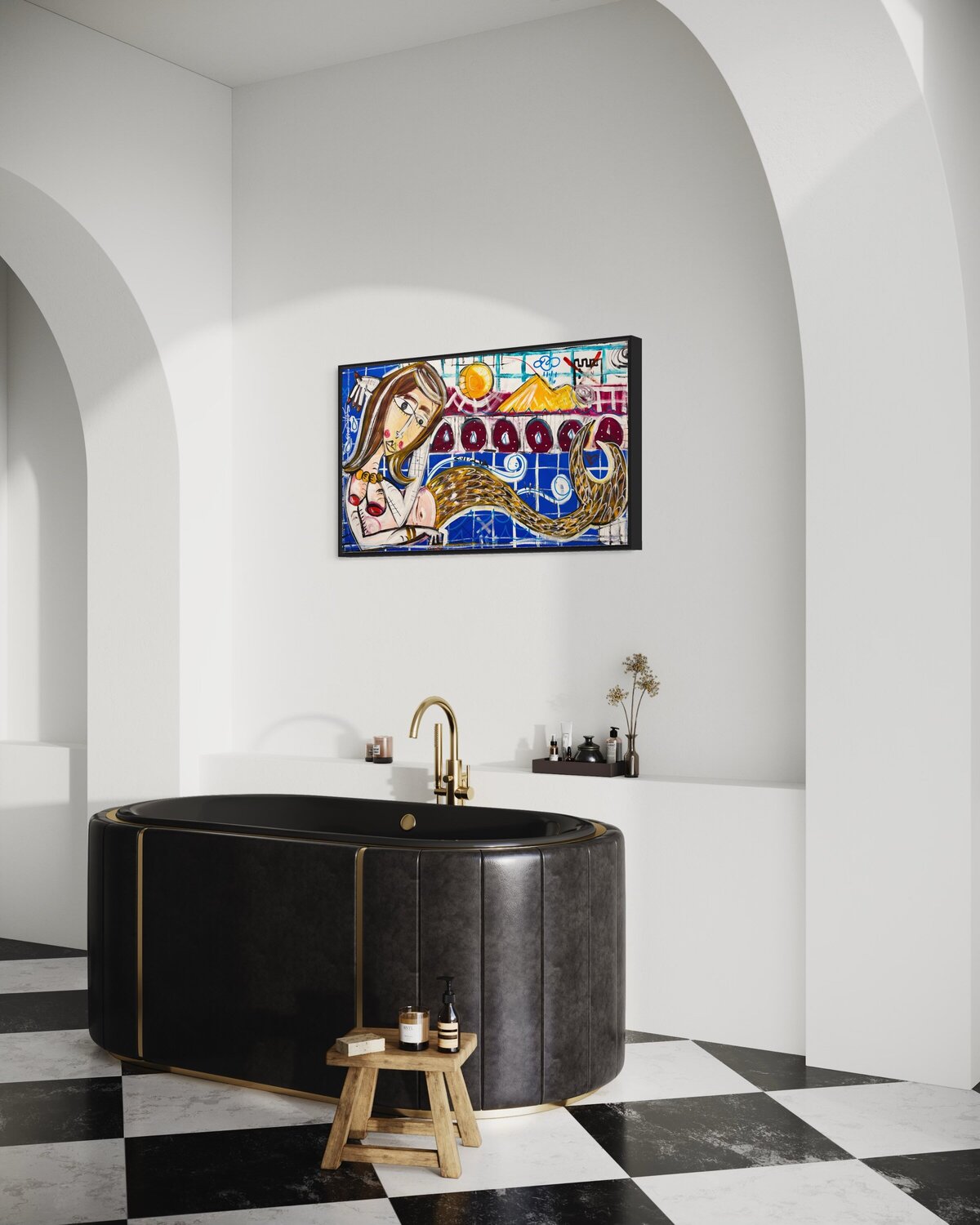 La Sirena Partenope by Alessandro Siviglia (2023) : Painting Acrylic ...