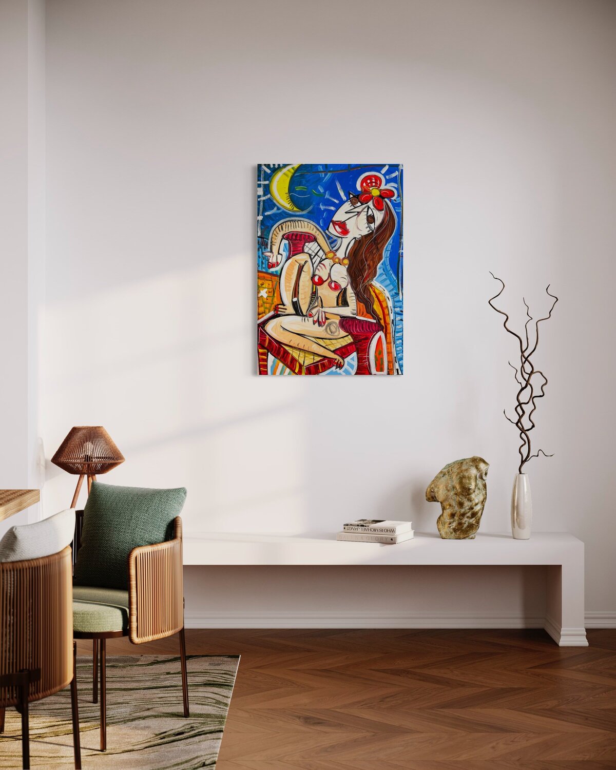 Nuda sotto la Luna de Alessandro Siviglia (2024) : Peinture Acrylique sur Toile - Singulart