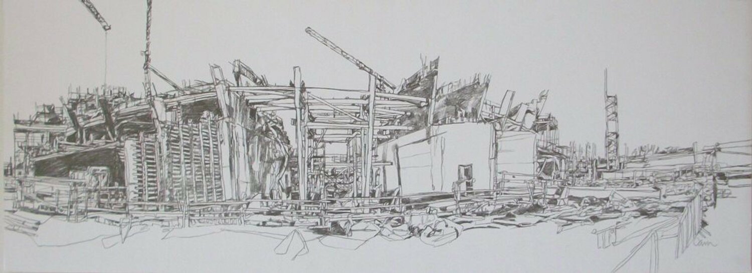 Arena Drawing I by Patricia Paolozzi Cain (2013) : Drawing Graphite on ...