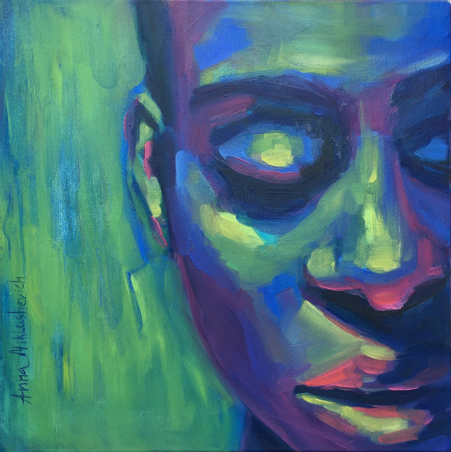 Empowering Rebirth: A Vibrant Abstract Original Portrait of New ...