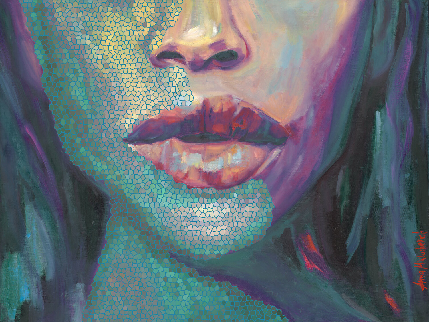 Colorful Abstract Art Faces