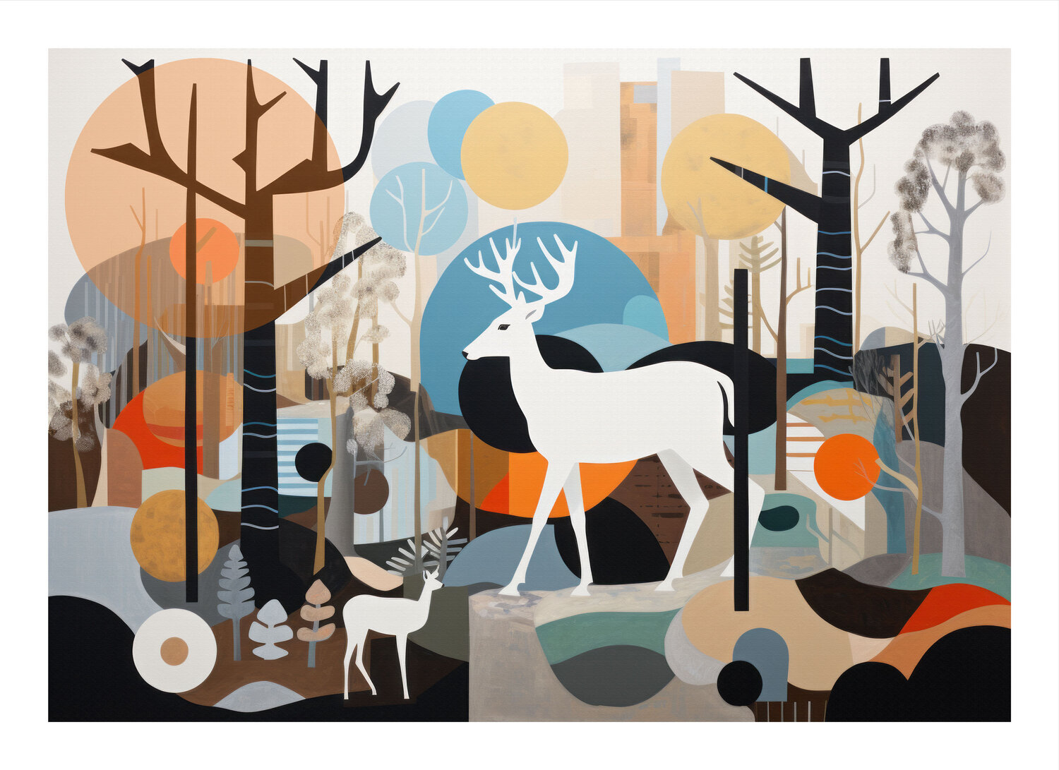 Weißer Hirsch by Angelo Makula (2024) : Painting Acrylic, Spray Paint ...