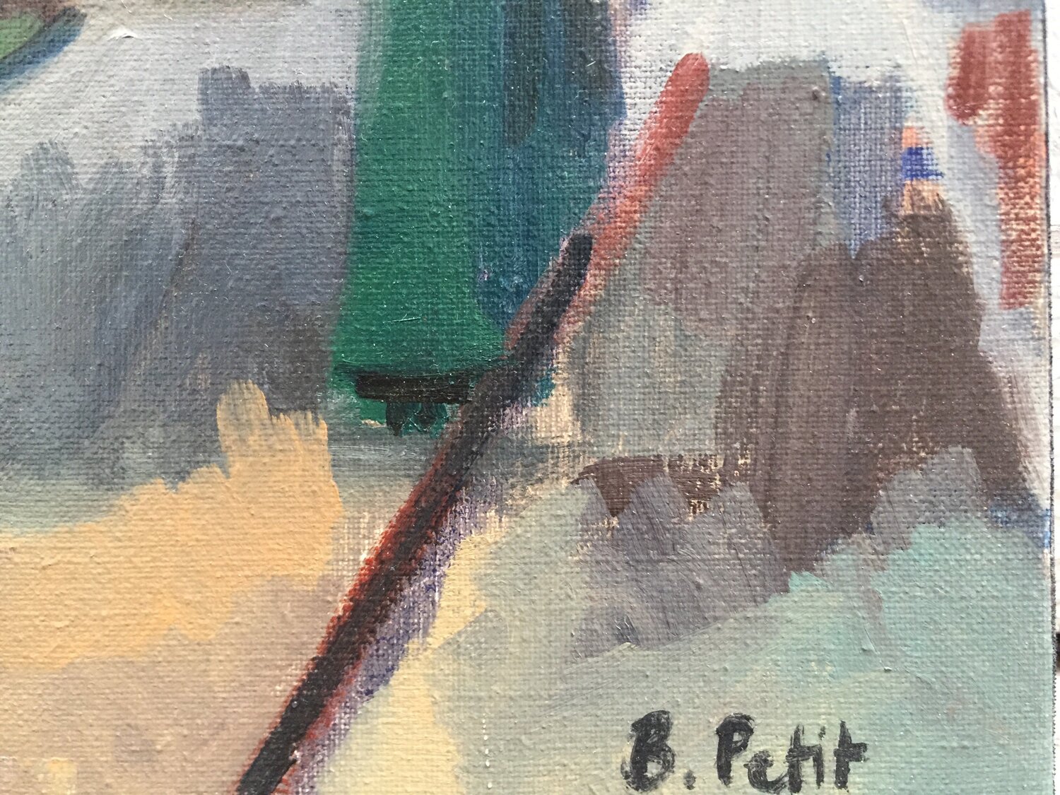 La grue au havre by Barbara Petit Lisy (2015) : Painting Oil on Canvas ...