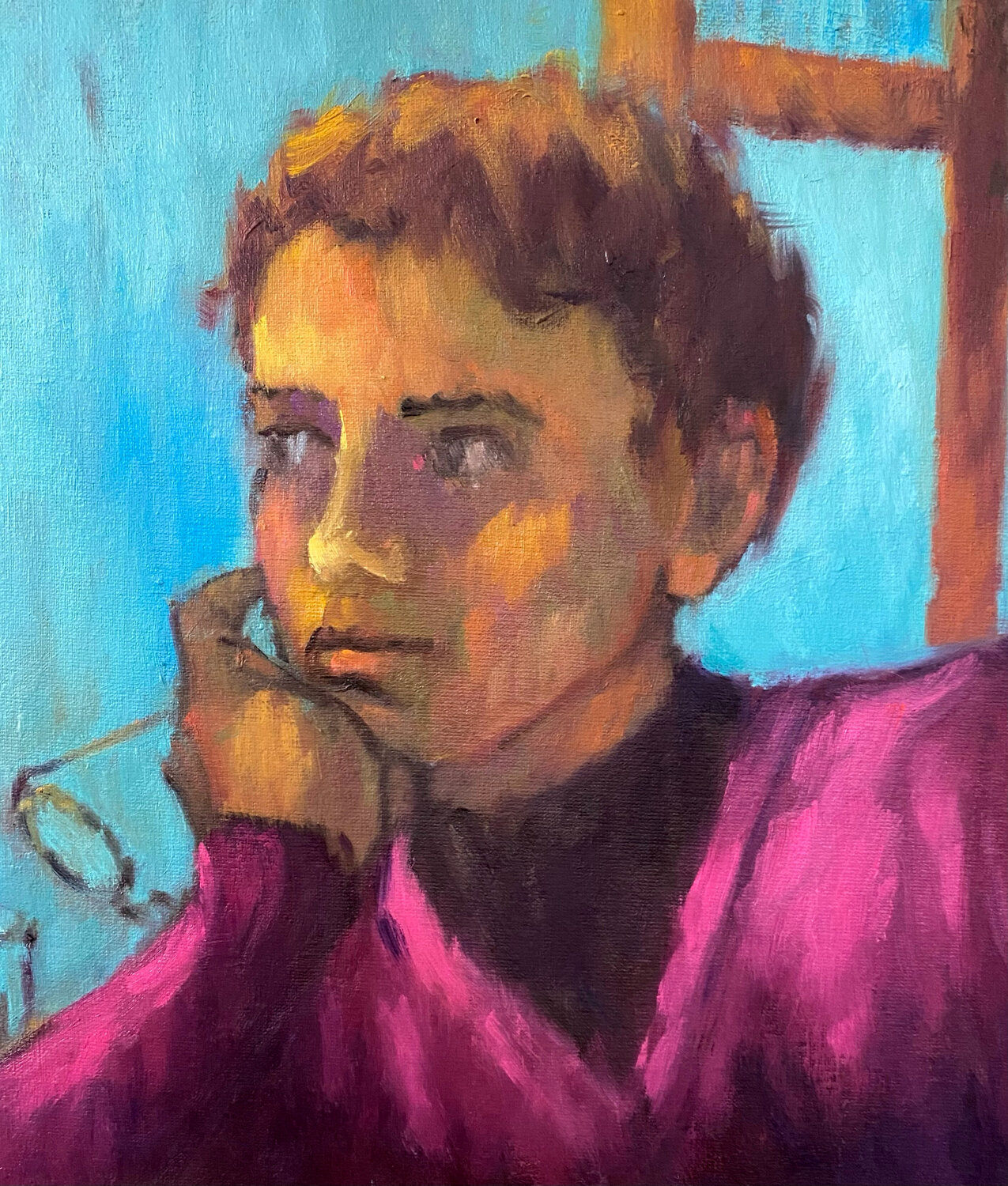 Le peintre dans son atelier by Barbara Petit Lisy (2024) : Painting Oil ...