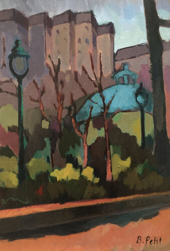 Square Maria Deraismes, à Paris by Barbara Petit Lisy (2016) : Painting ...