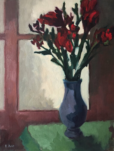 Le vase bleu by Barbara Petit Lisy (2015) : Painting Oil on Canvas ...