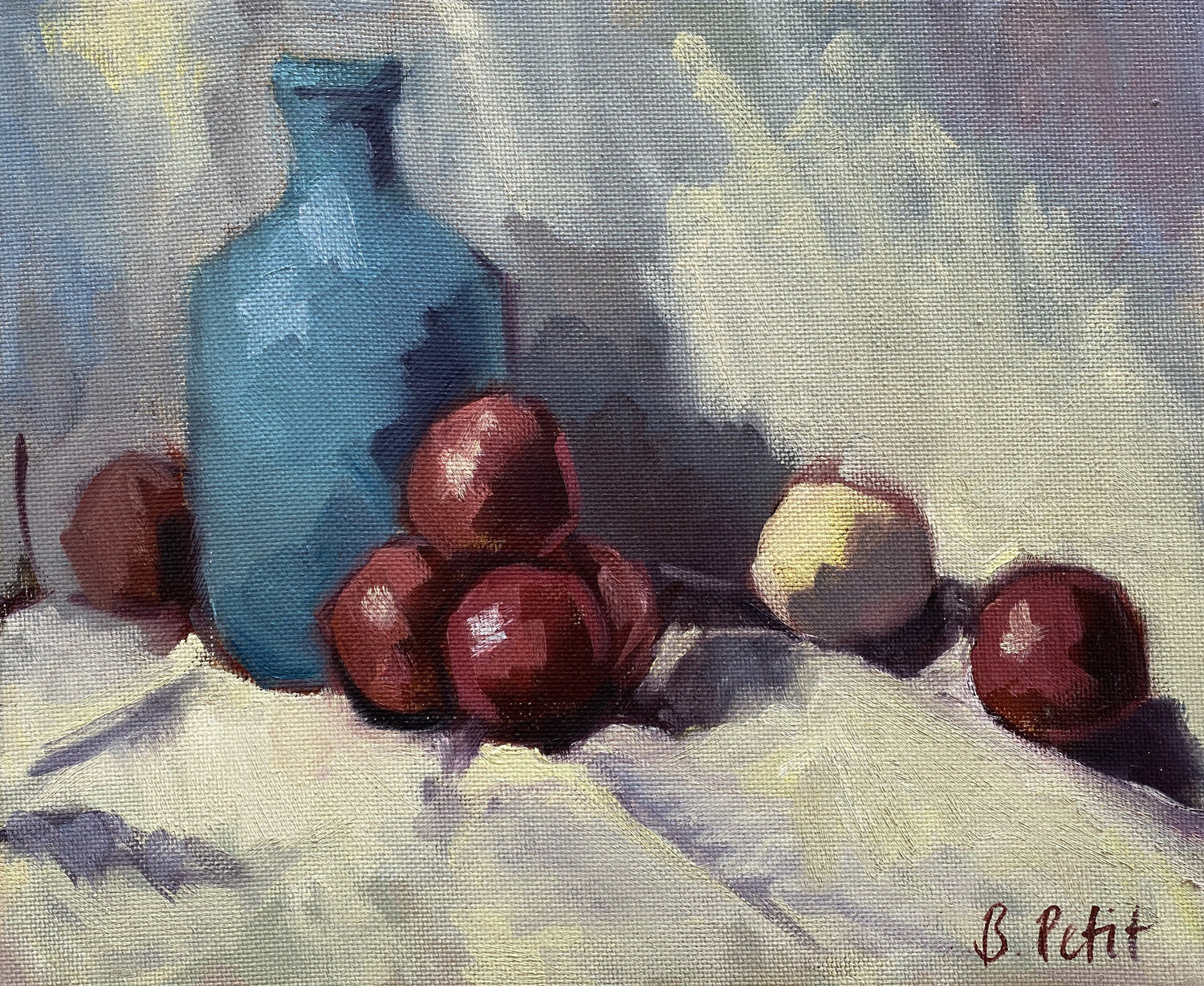 Composition au pot bleu by Barbara Petit Lisy (2017) : Painting Oil on ...