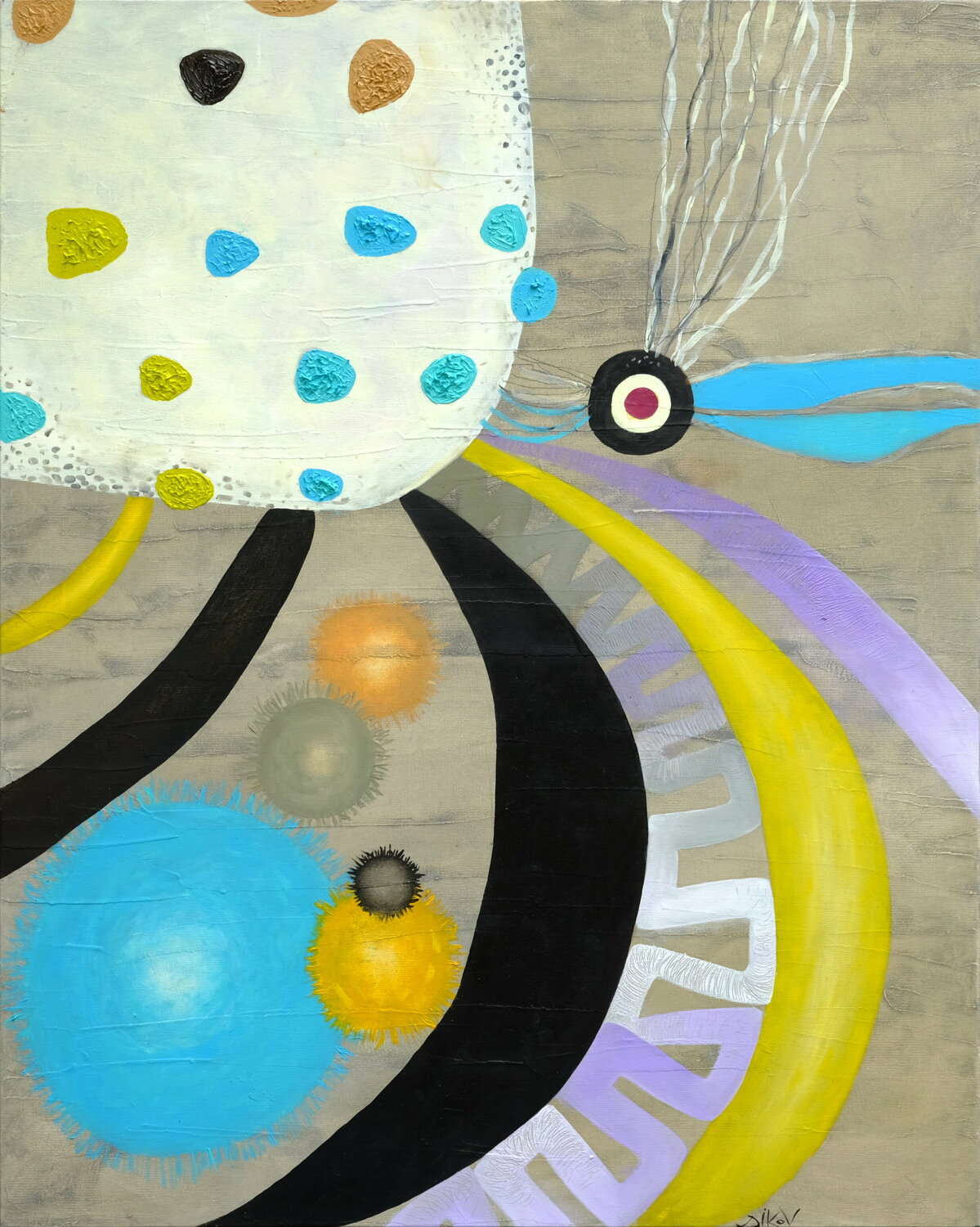 The Power of Abstract Thought by Ventzislav Dikov (2021) : Painting Oil ...