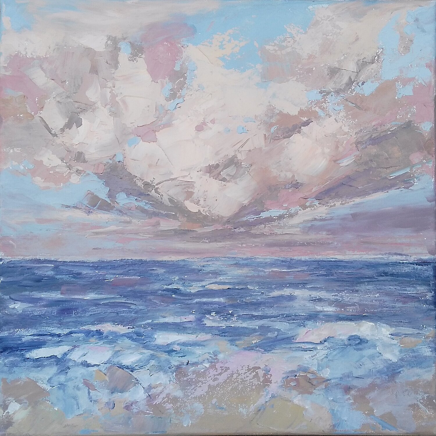 SEA IMPRINTS III von Emilia Milcheva (2023): Malerei Öl auf Leinwand ...