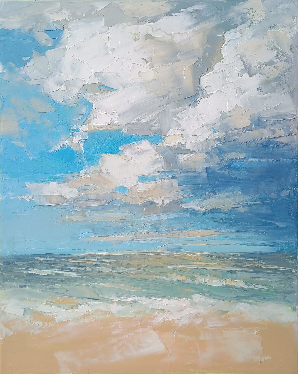 HEAVY CLOUDS de Emilia Milcheva (2024): Pintura Óleo en Lienzo - Singulart