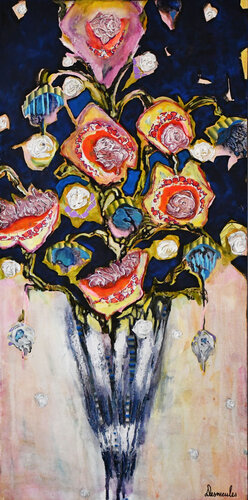 Grenade by Dominique Desmeules (2016) : Painting Acrylic, Collage on ...