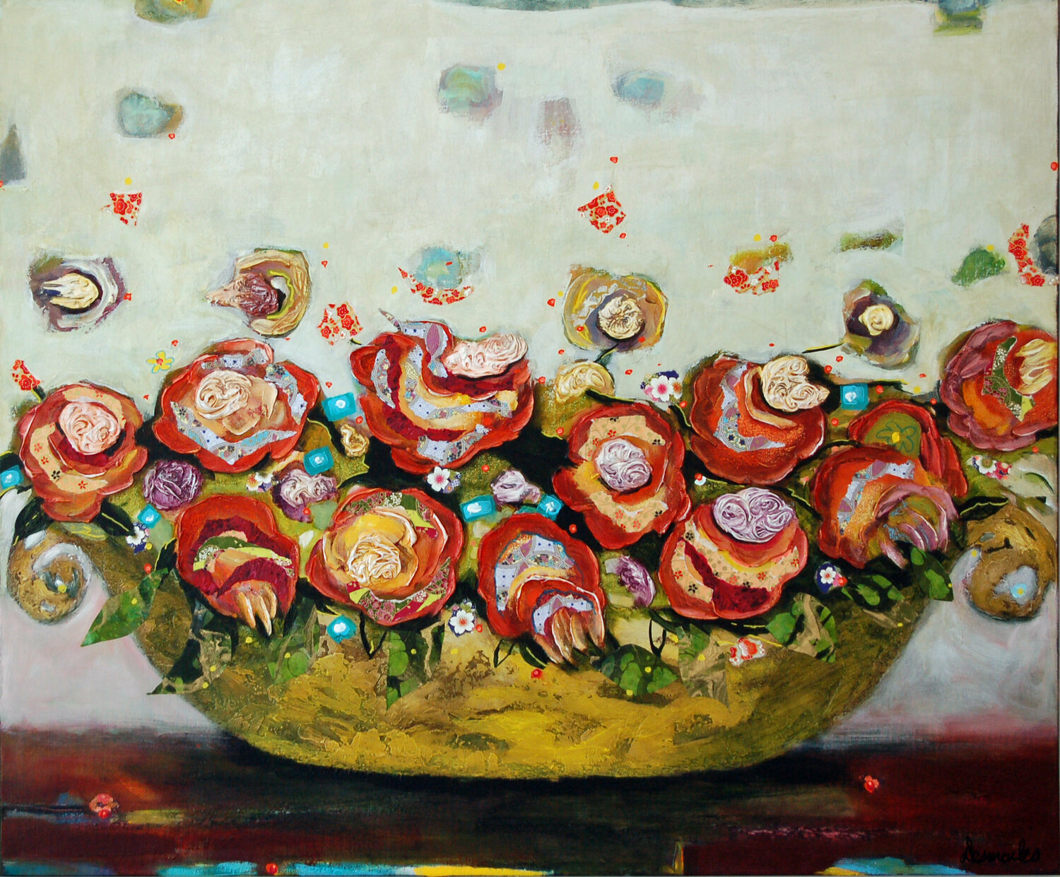 Grenade by Dominique Desmeules (2016) : Painting Acrylic, Collage on ...