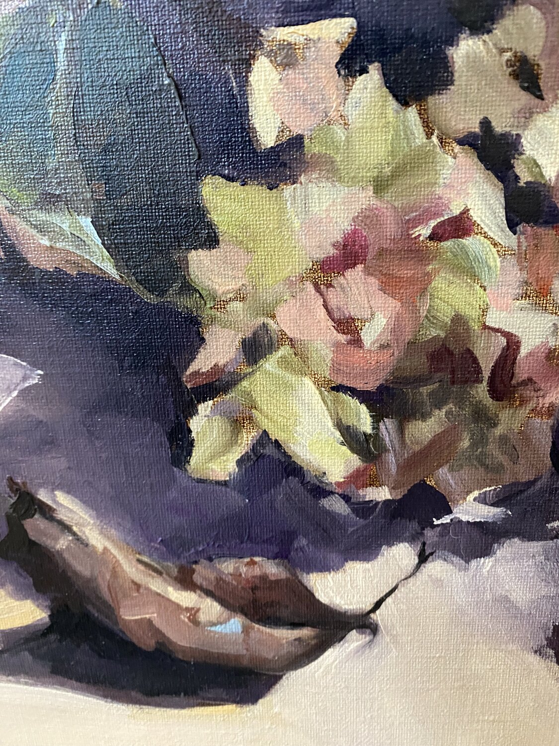 Hortensia fanés 6 by Géraldine Morales (2022) : Painting Oil on Linen ...