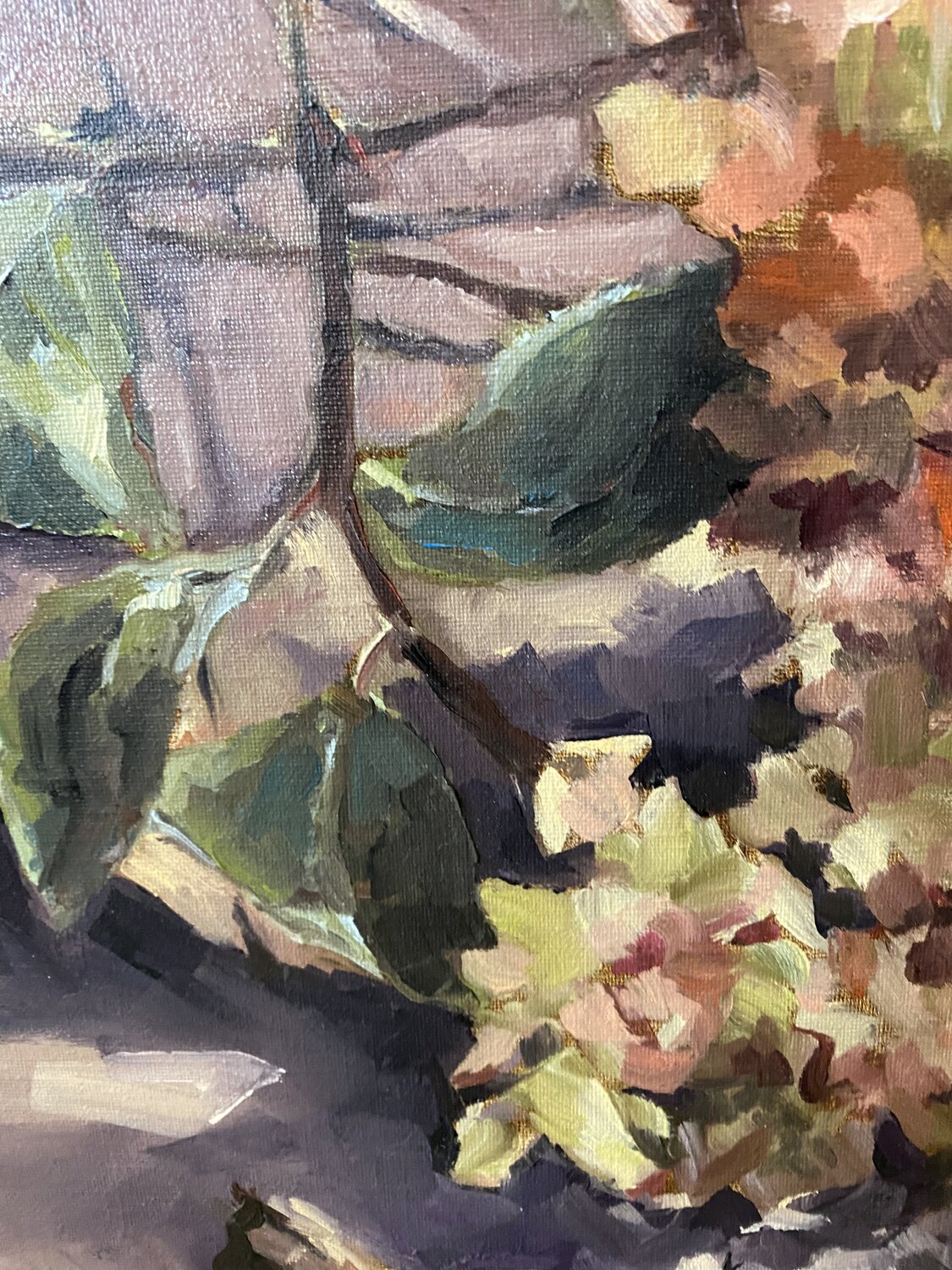 Hortensia fanés 6 by Géraldine Morales (2022) : Painting Oil on Linen ...