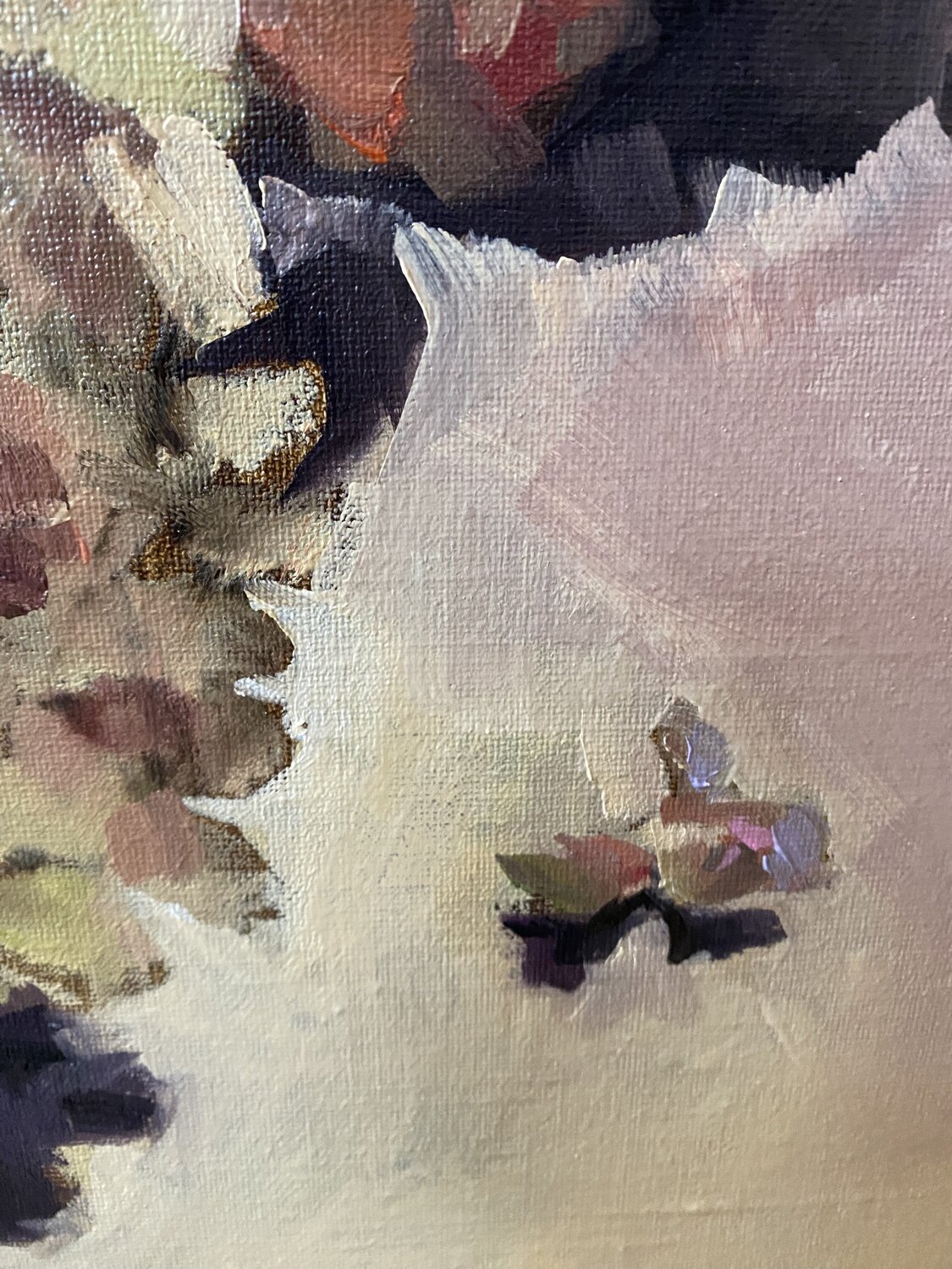 Hortensia fanés 6 by Géraldine Morales (2022) : Painting Oil on Linen ...