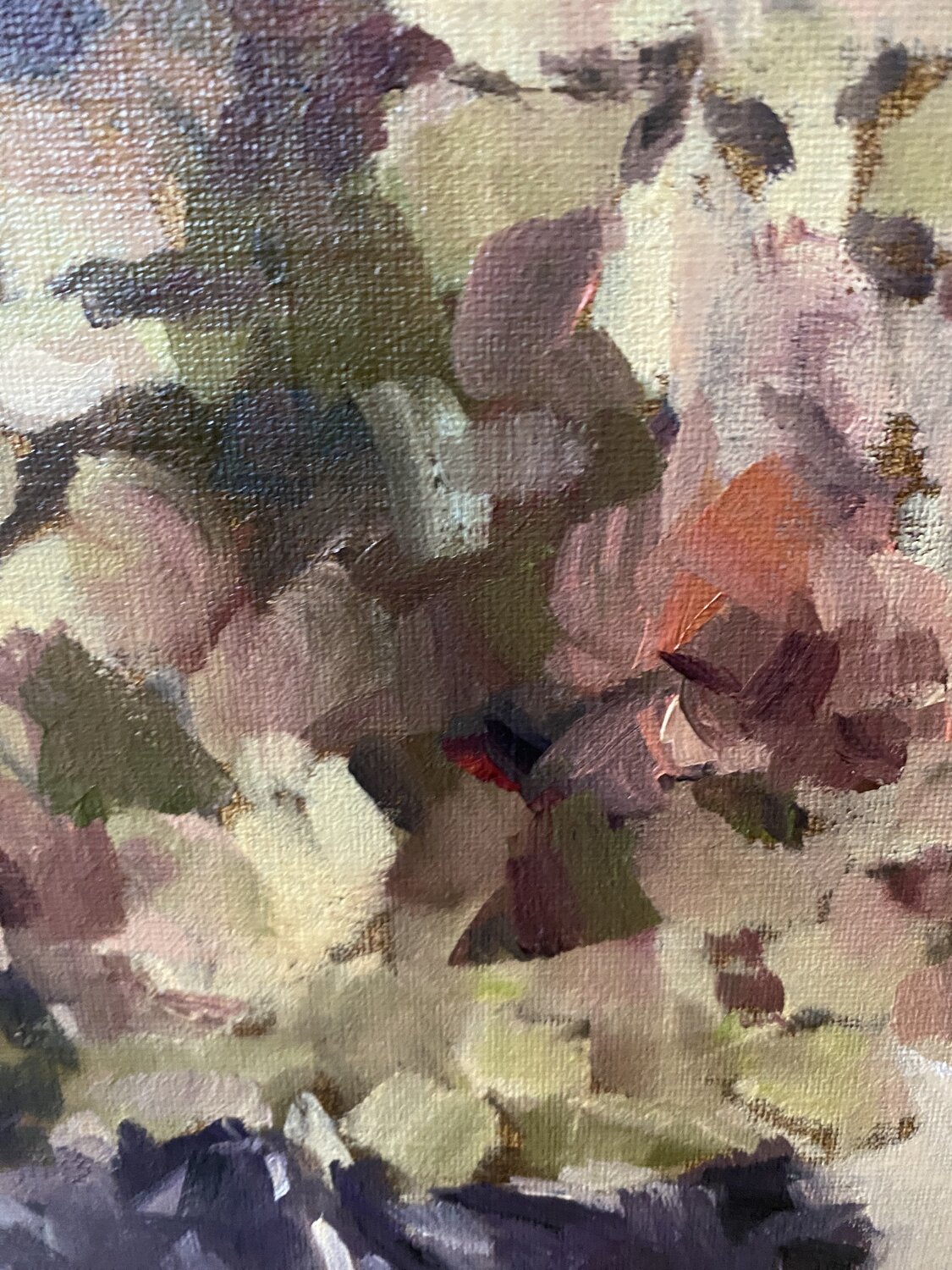 Hortensia fanés 6 by Géraldine Morales (2022) : Painting Oil on Linen ...
