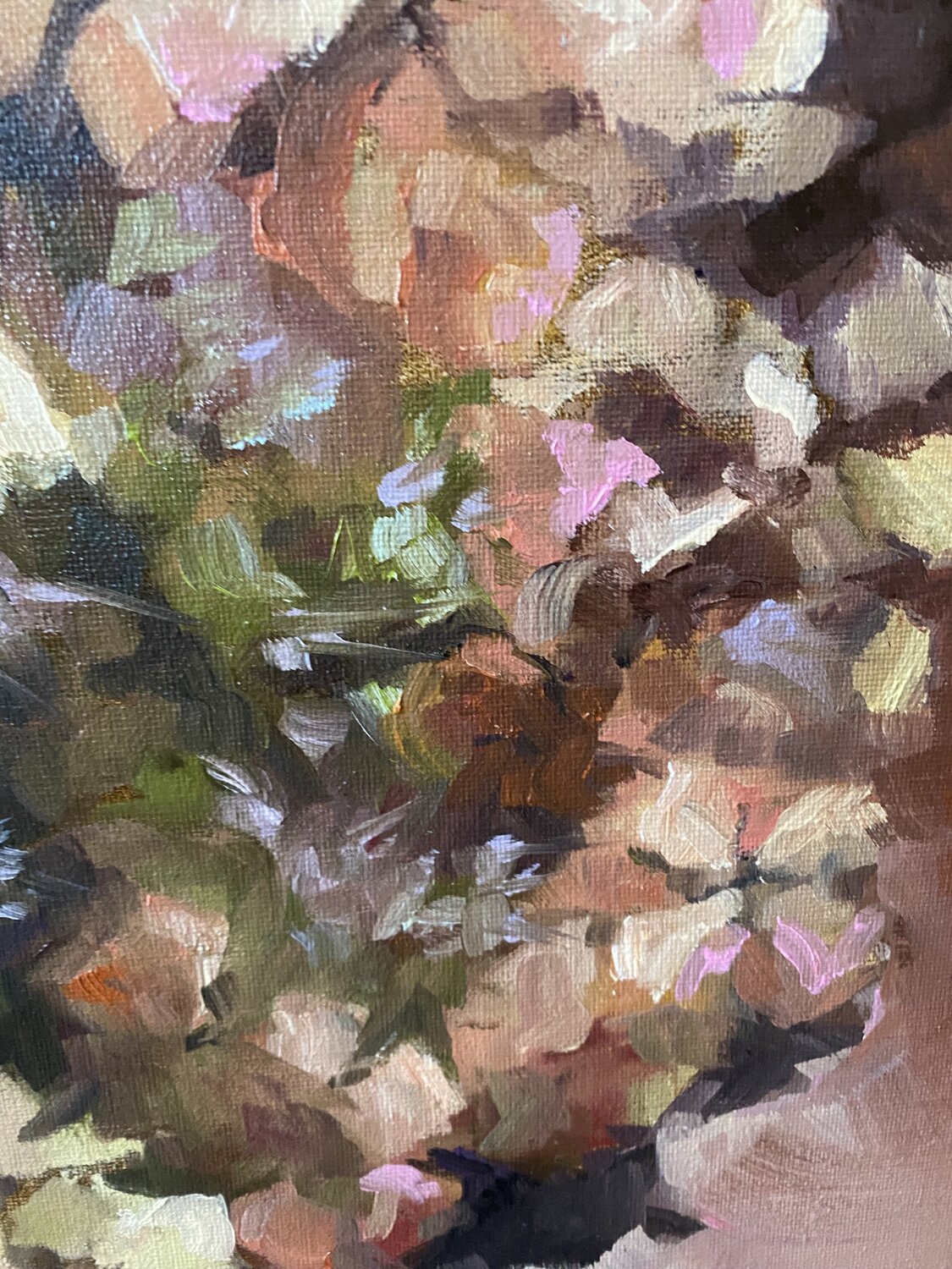 Hortensia fanés 6 by Géraldine Morales (2022) : Painting Oil on Linen ...