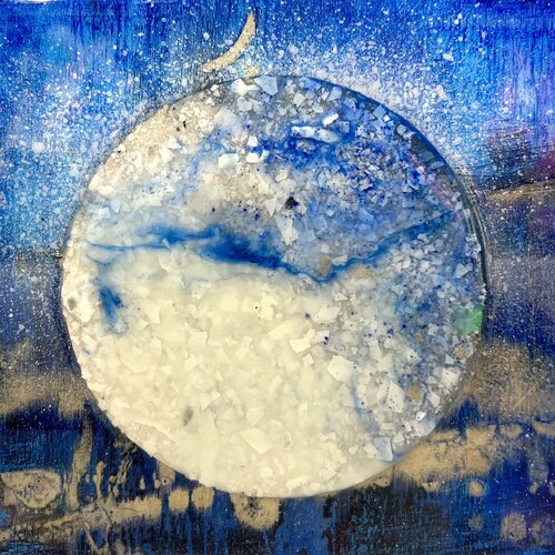 Stargazer by Marjan Fahimi (2019) : Painting Acrylic, Oil on Wood ...