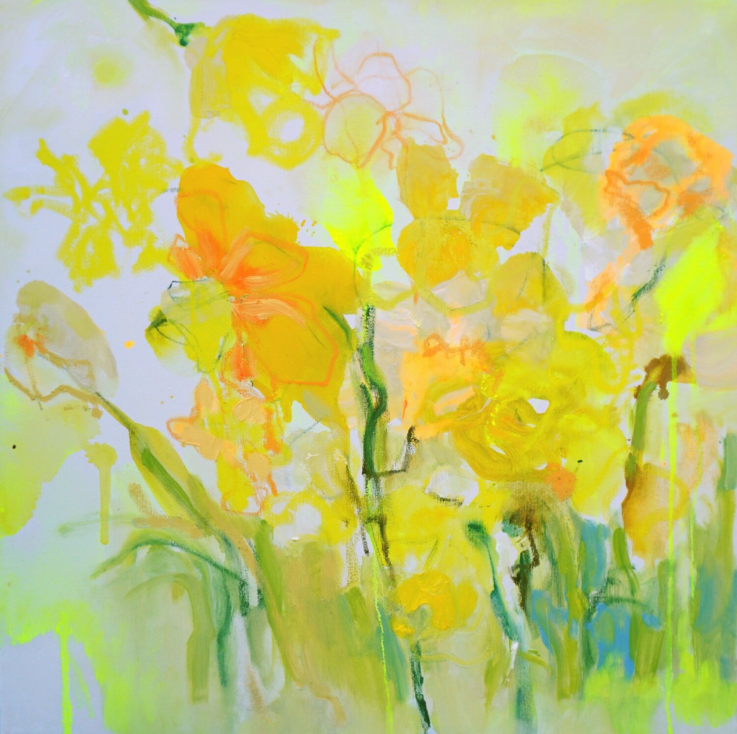 Daffodil Painting Abstract