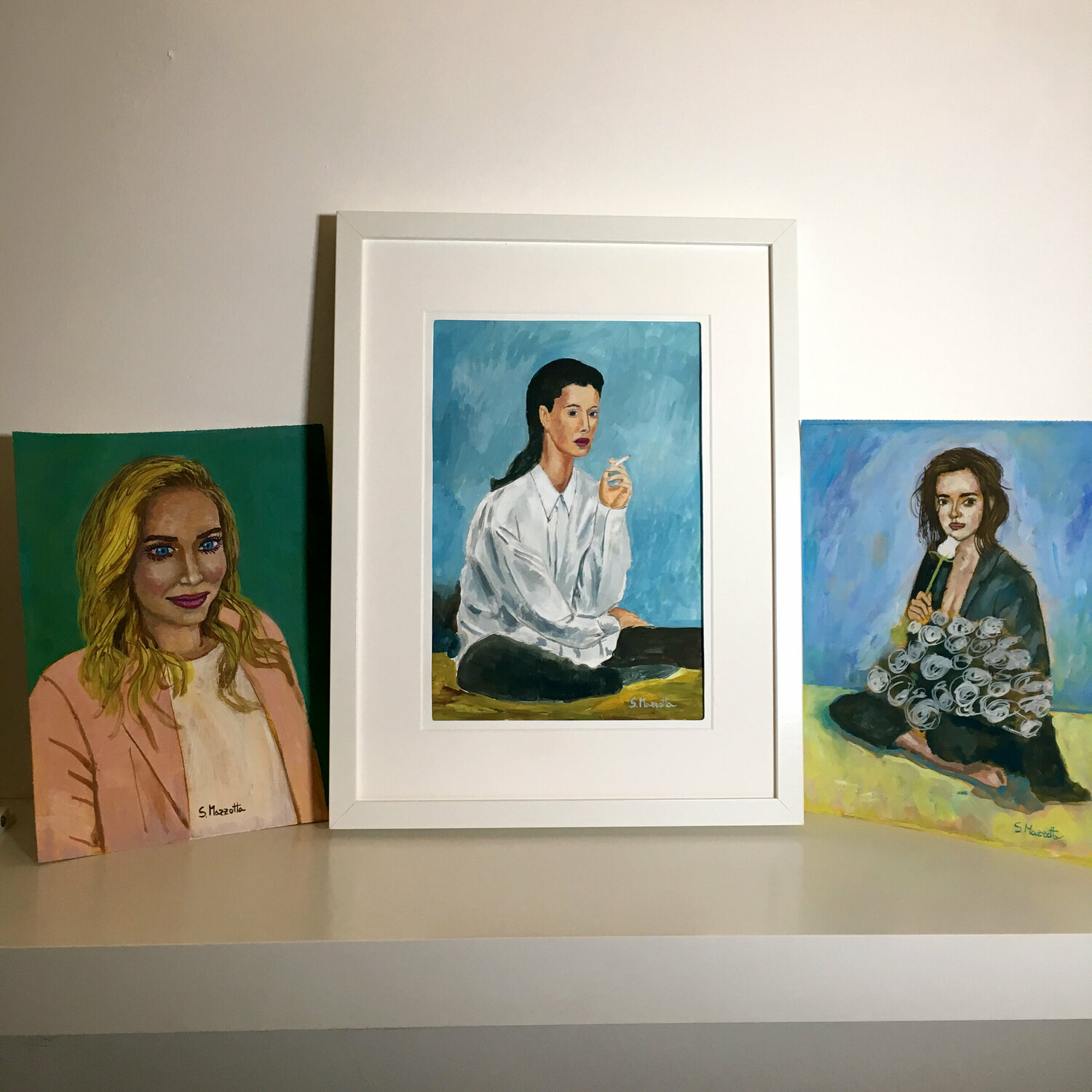 Modella seduta che fuma by Silvio Mazzotta (2020) : Work on Paper ...