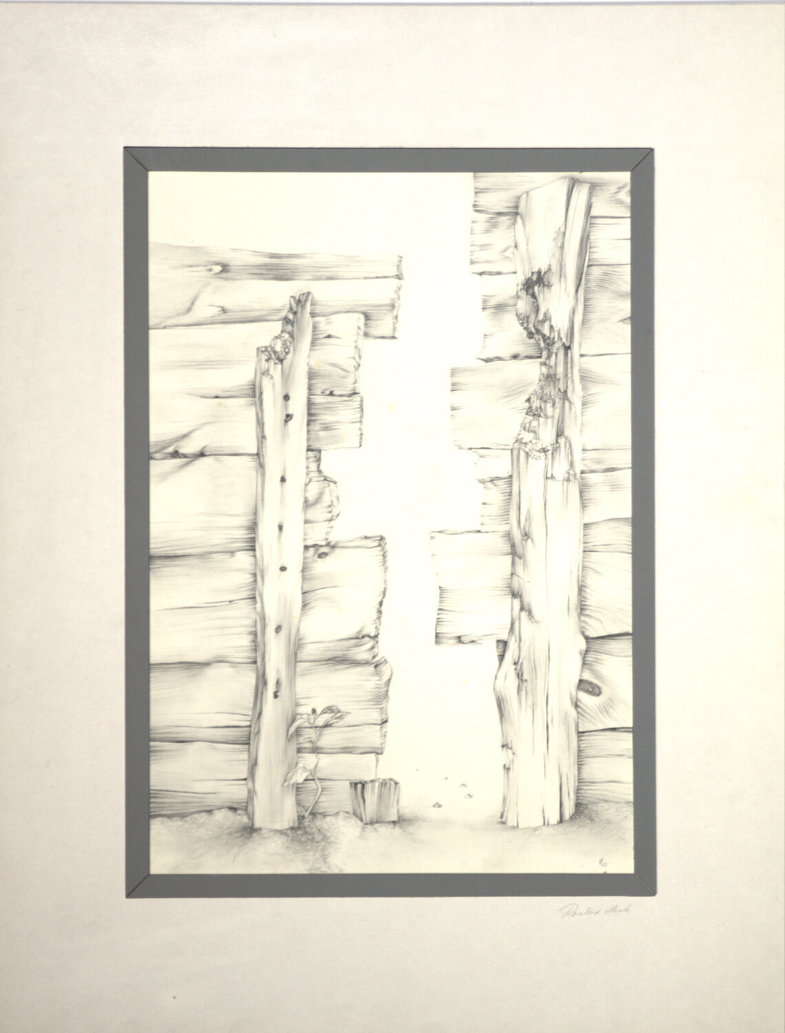 1973_Hoffnung by Reinhard Hanke (1973) : Drawing Pencil on Cardboard ...