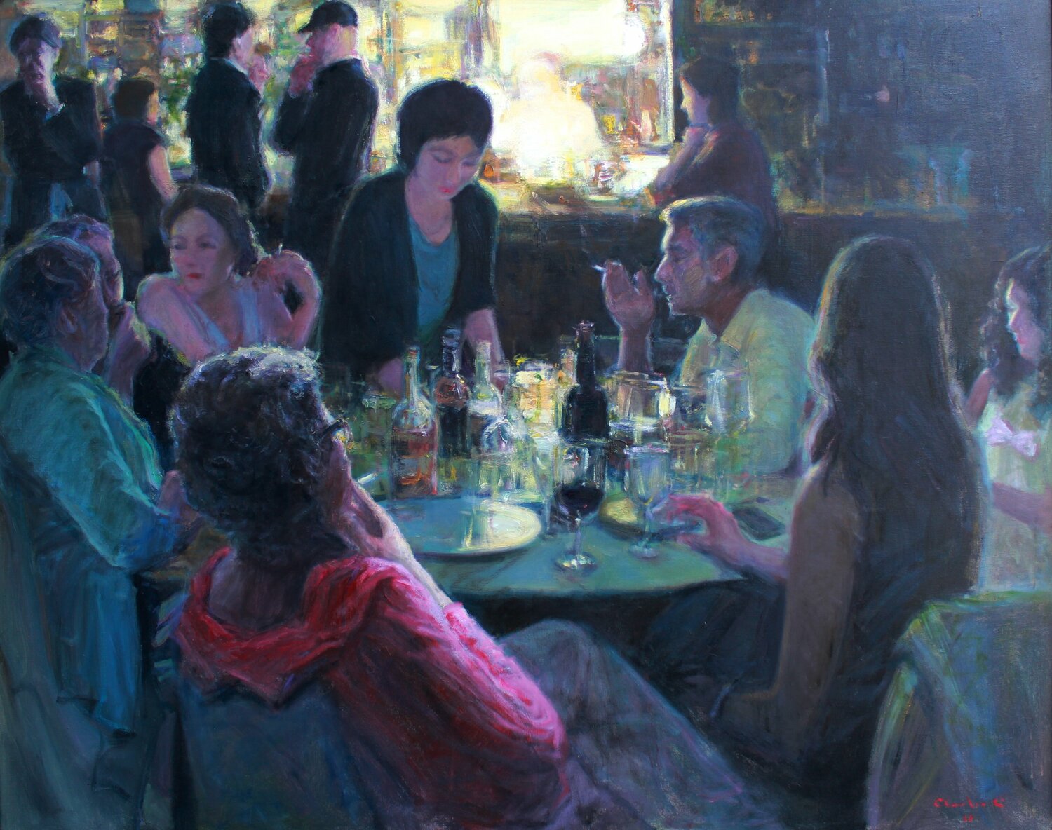 Dinner 1 by Charles Choi (2020) : Painting Oil on Canvas - Singulart