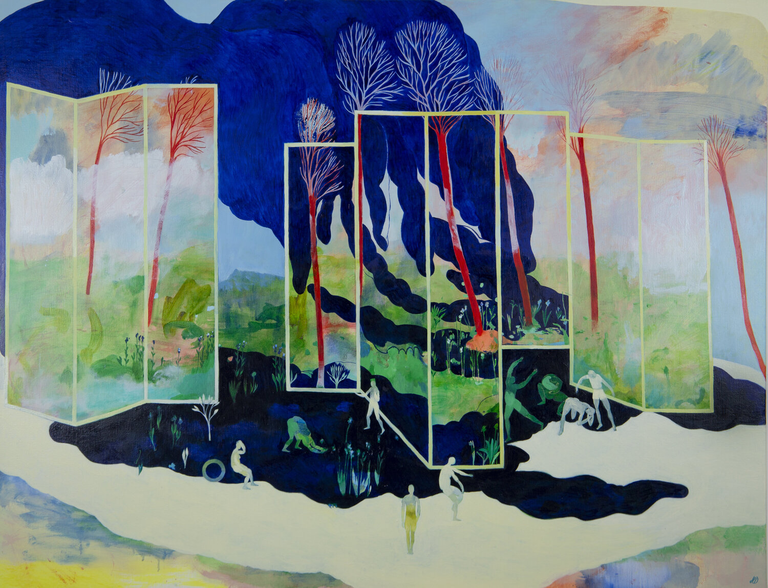 Imbrications #1 by Hélène Duclos (2022) : Painting Oil on Linen - SINGULART