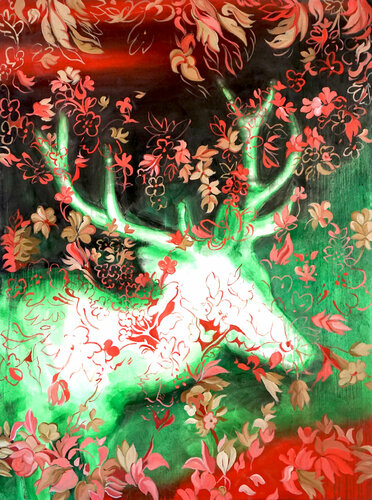 Green Deer in an Italian Palace by Anne Brenner (2022) : Painting Oil ...