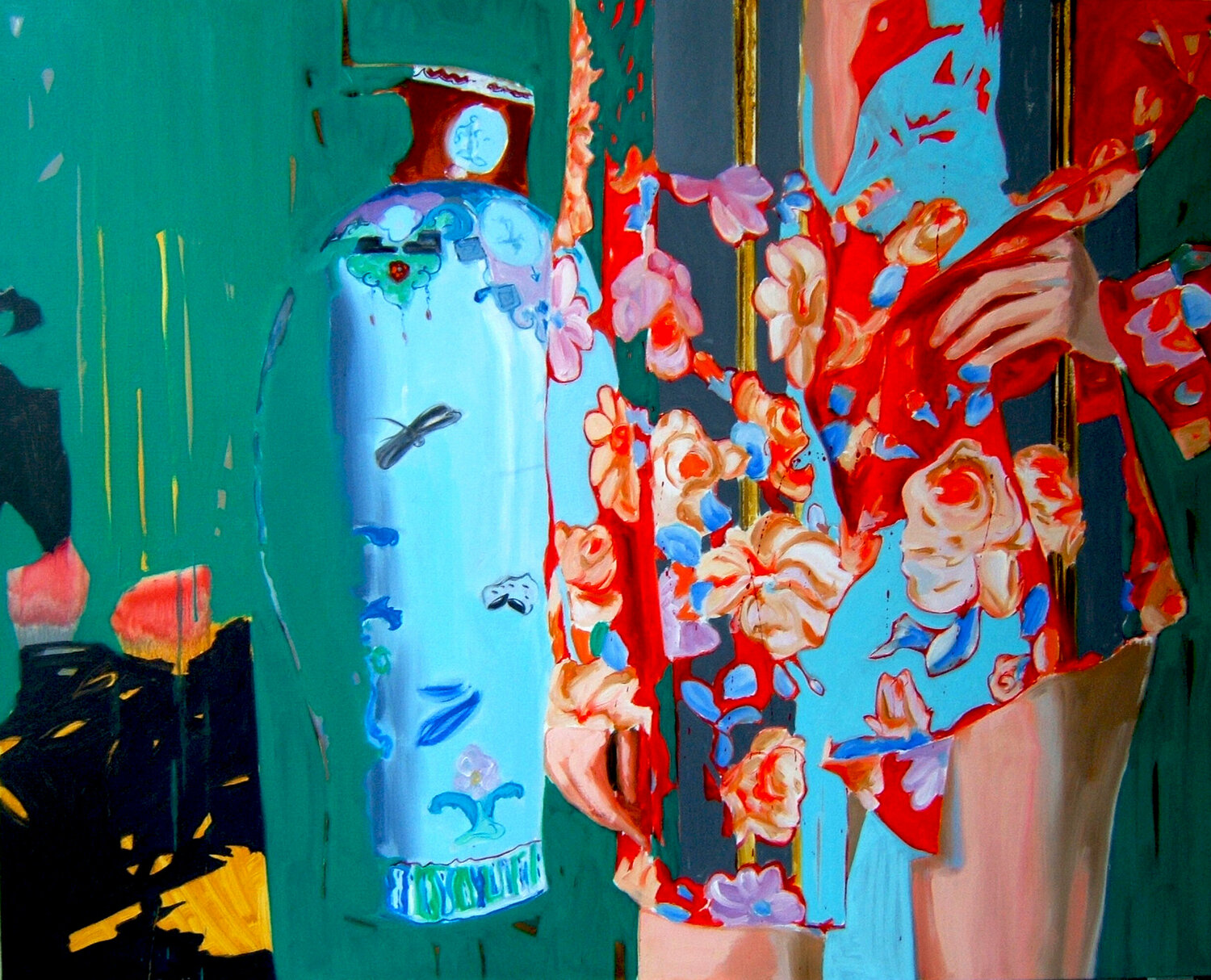 Le vase bleu by Anne Brenner (2007) : Painting Oil on Linen - Singulart