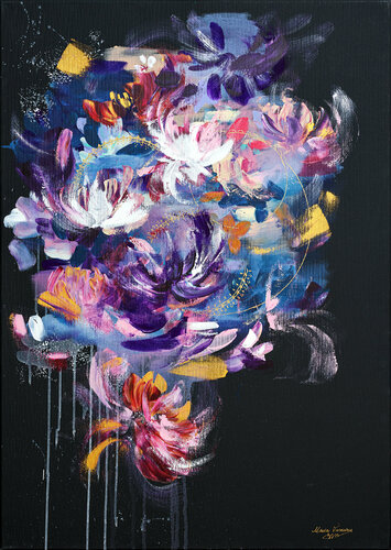 Dancing Bloom de Maria Tureanu Dermengiu (2025) : Peinture Huile sur ...