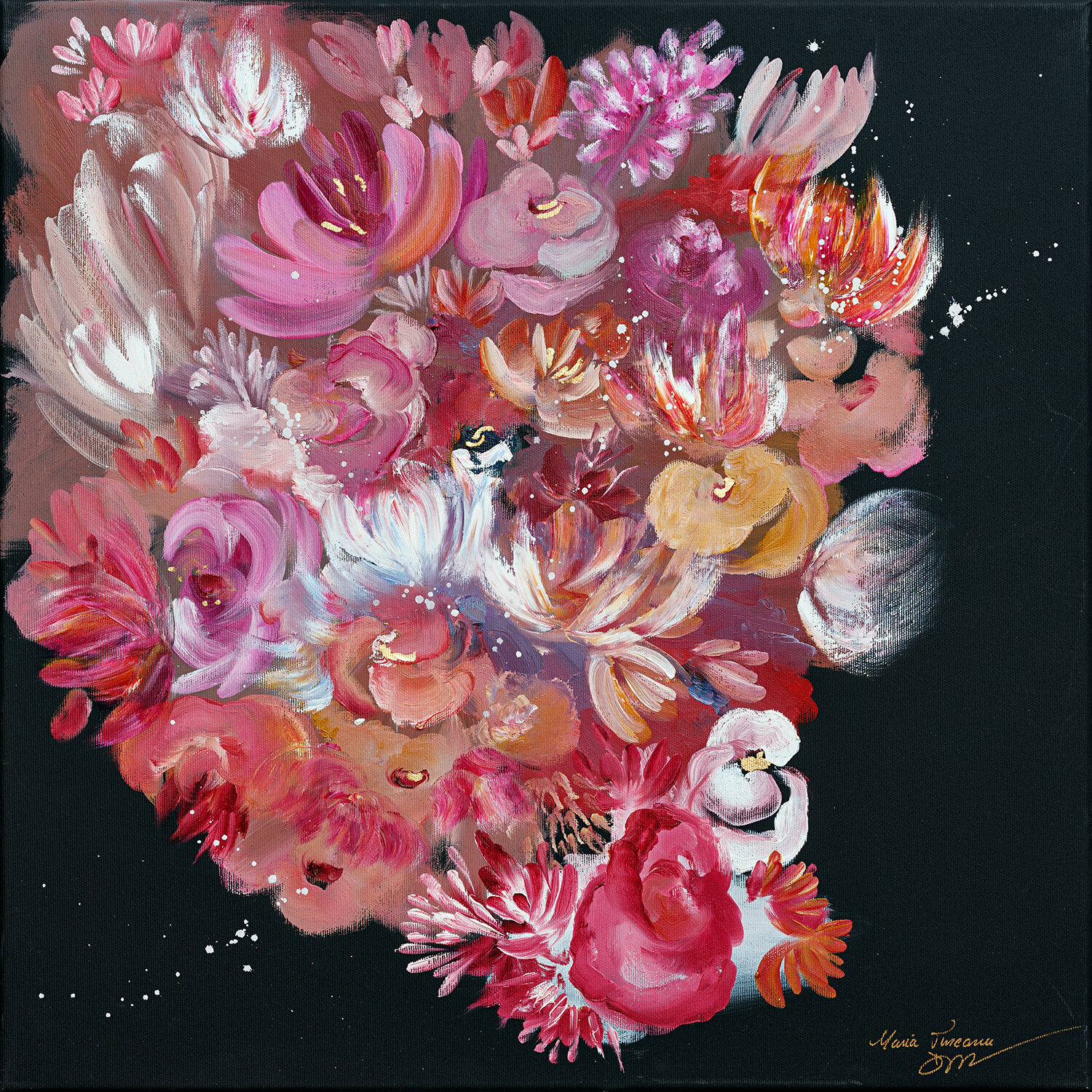 Twilight's Bloom de Maria Tureanu Dermengiu (2025): Pintura Óleo en ...