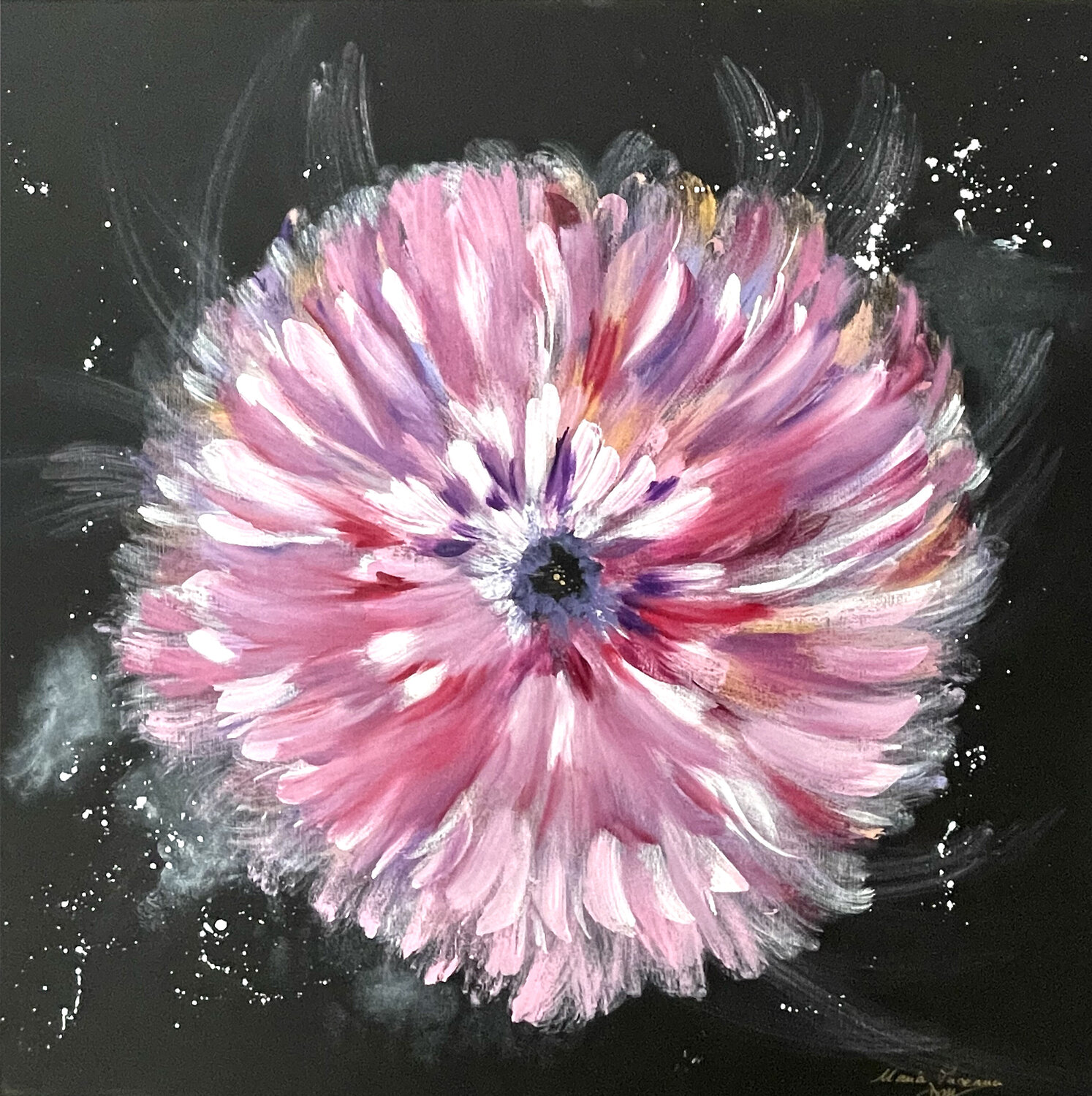 Universe of Petals de Maria Tureanu Dermengiu (2025): Pintura Acrílico ...