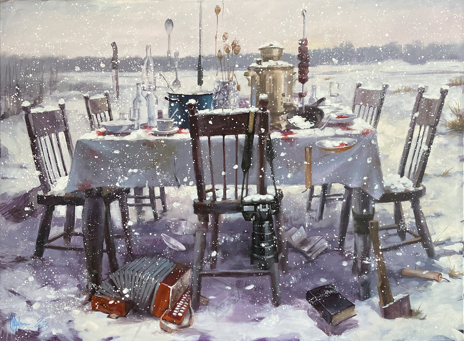 Jan. 1. von Igor Shulman (2023): Malerei Öl auf Leinwand - Singulart