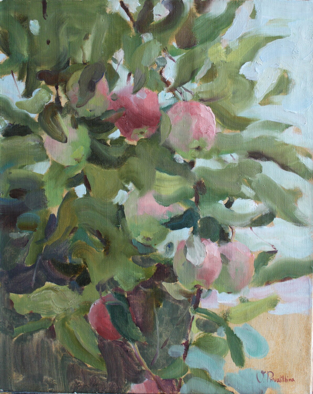 Apple tree by Valeria Privalikhina (2020) : Painting Oil on Canvas ...
