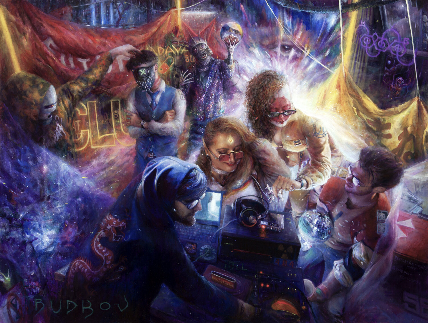 Future Club by Nikita Budkov (2020) : Painting Oil on Wood - Singulart