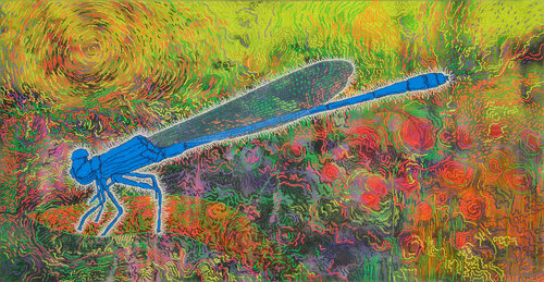 Disturbing spring by Gian Luigi Delpin (2024) : Painting Acrylic, Chalk ...