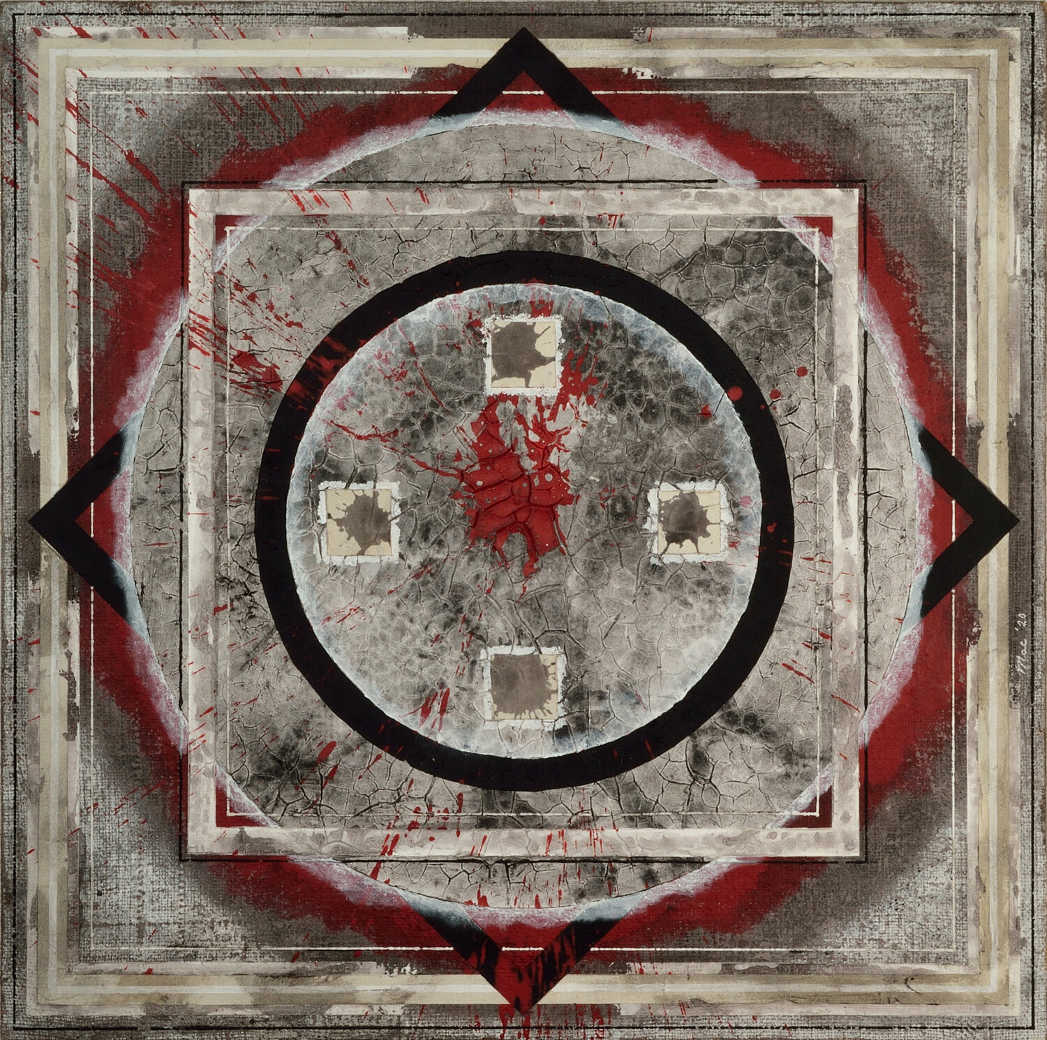 Chaotic mandala de Gian Luigi Delpin (2020) : Peinture Acrylique, Craie ...