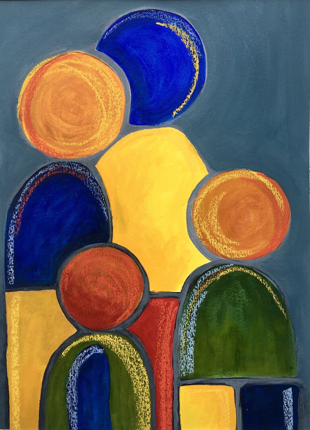 We are family by Raquel Poncela (2021) : Work on Paper Acrylic, Pastel ...