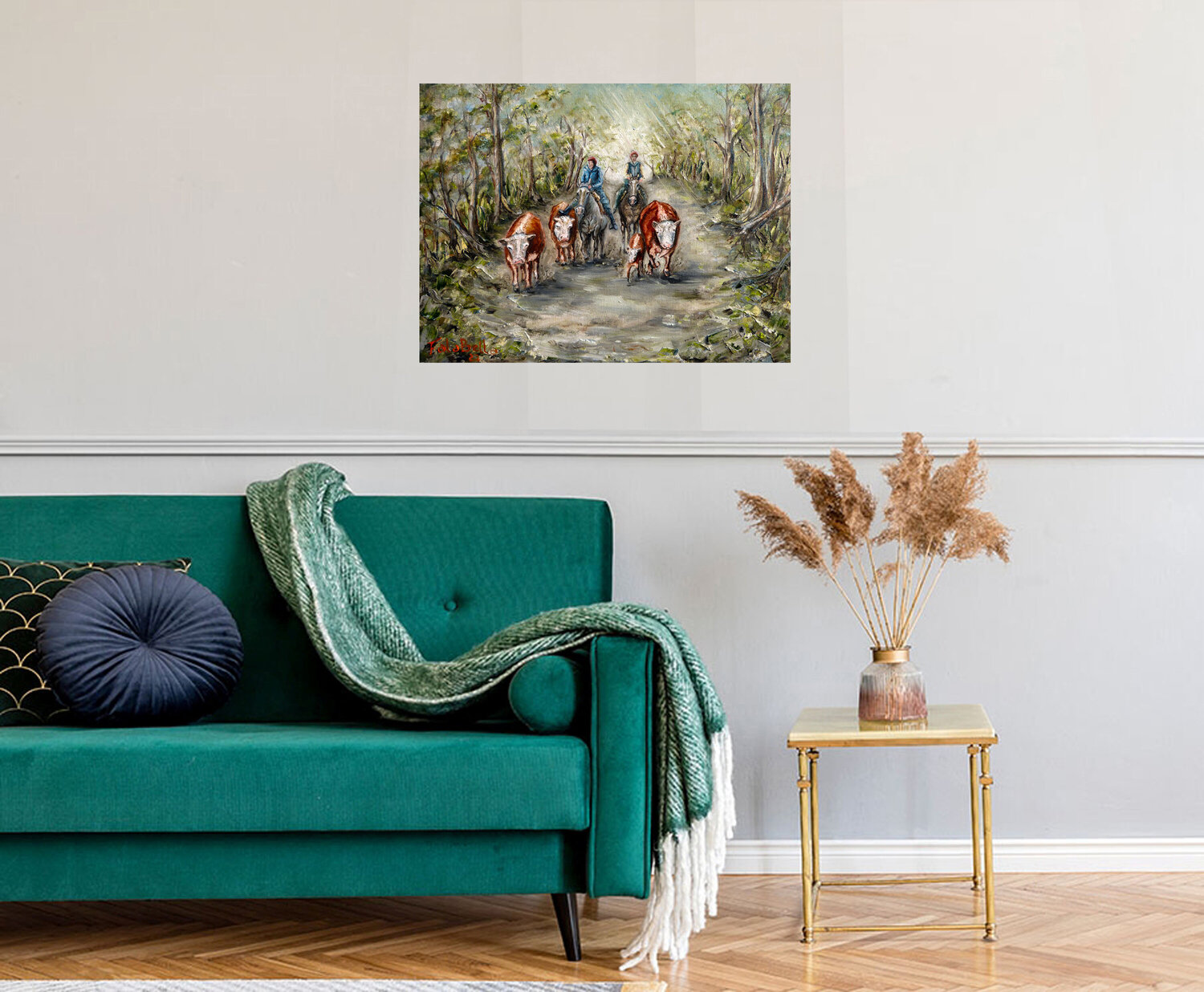 Por el camino del azul by Daniel Falabella (2022) : Painting Oil on ...