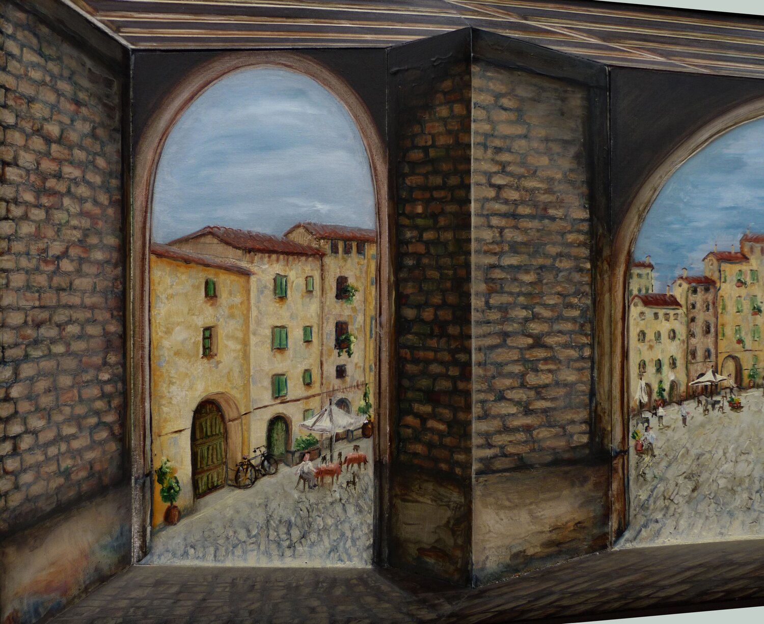 Anfiteatro de Lucca 3D by Daniel Falabella (2022) : Painting Oil on ...