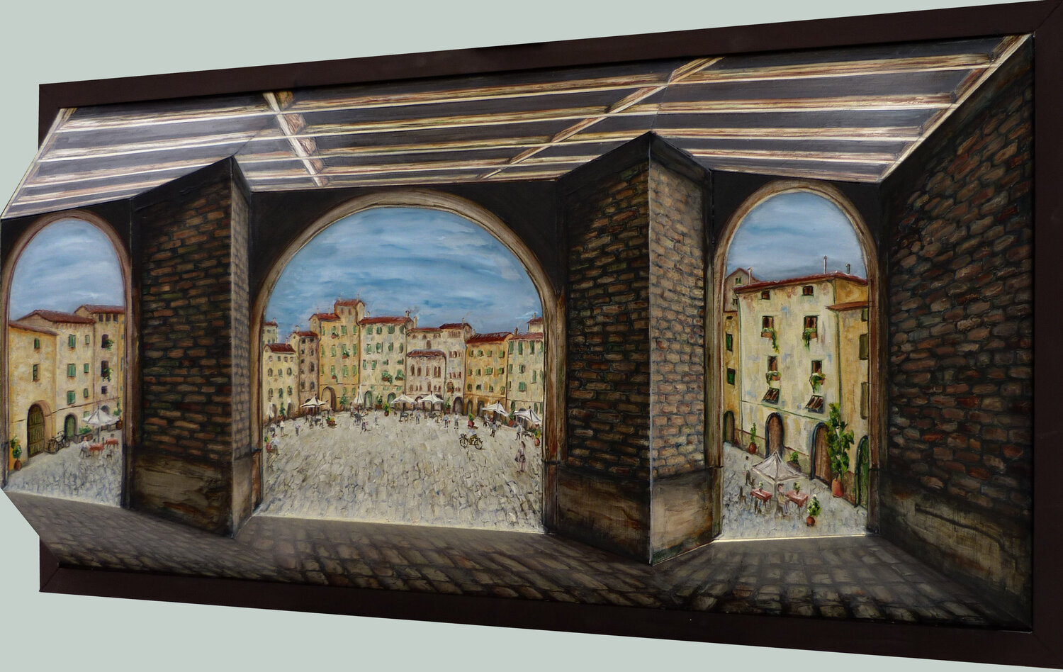 Anfiteatro de Lucca 3D by Daniel Falabella (2022) : Painting Oil on ...