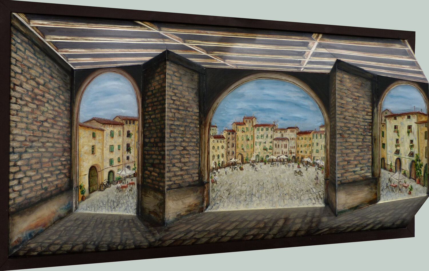 Anfiteatro de Lucca 3D by Daniel Falabella (2022) : Painting Oil on ...