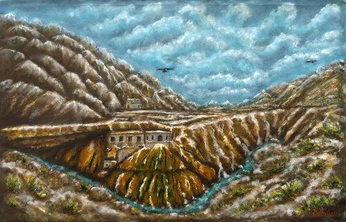 Puente del Inca by Daniel Falabella (2023) : Painting Oil on Canvas ...