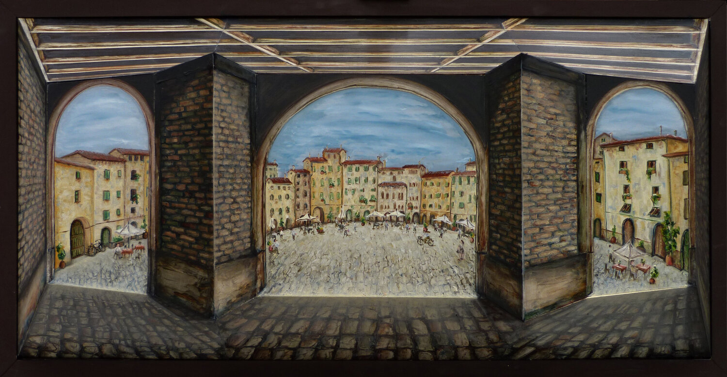 Anfiteatro de Lucca 3D de Daniel Falabella (2022): Pintura Óleo en ...