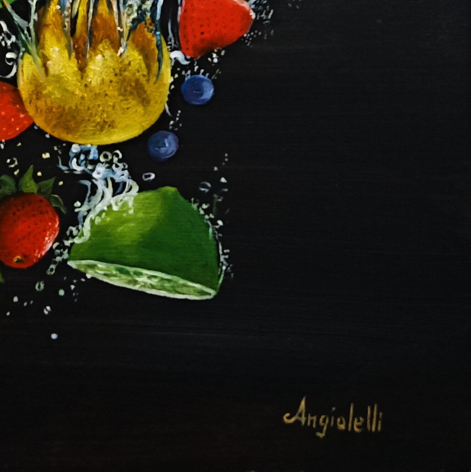 Inside the water von Anna Rita Angiolelli (2023): Malerei Acryl, Öl auf ...