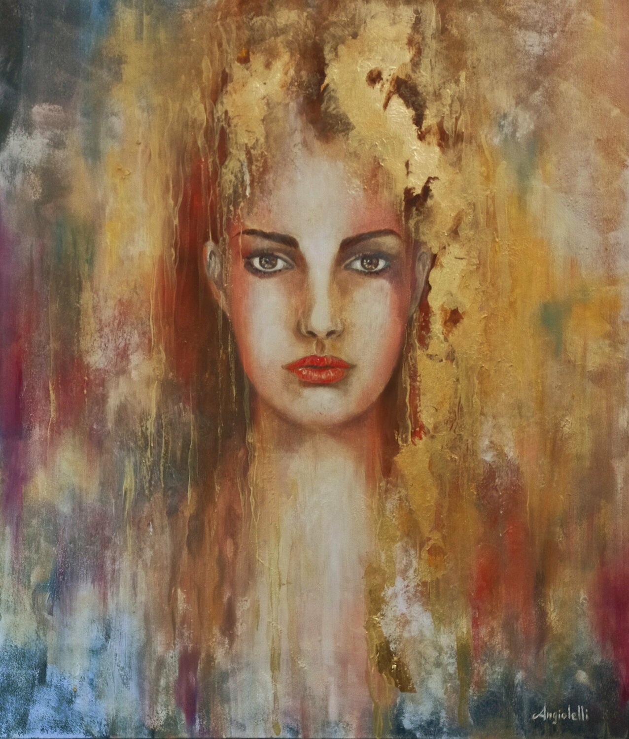 Ritratto di donna in oro by Anna Rita Angiolelli (2021) : Painting ...