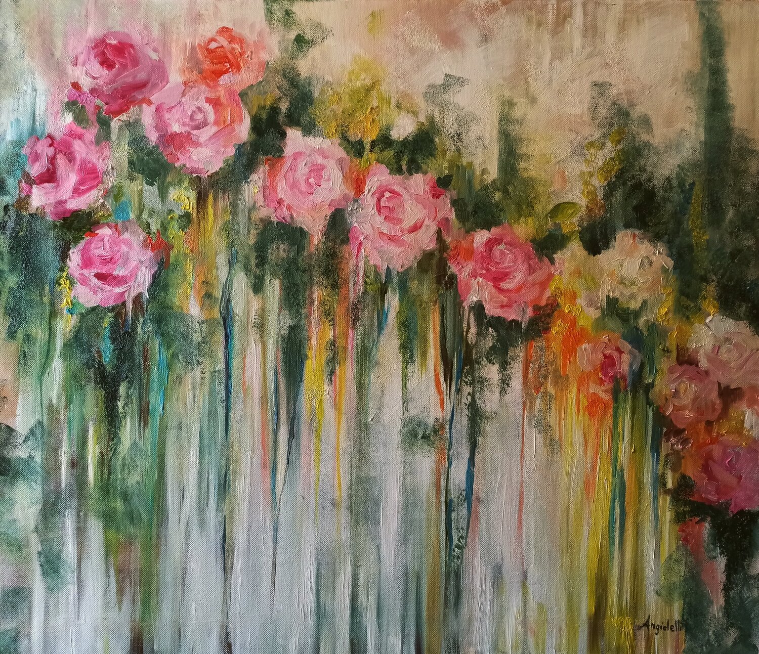 Garden von Anna Rita Angiolelli (2022): Malerei Acryl, Öl auf Leinwand ...