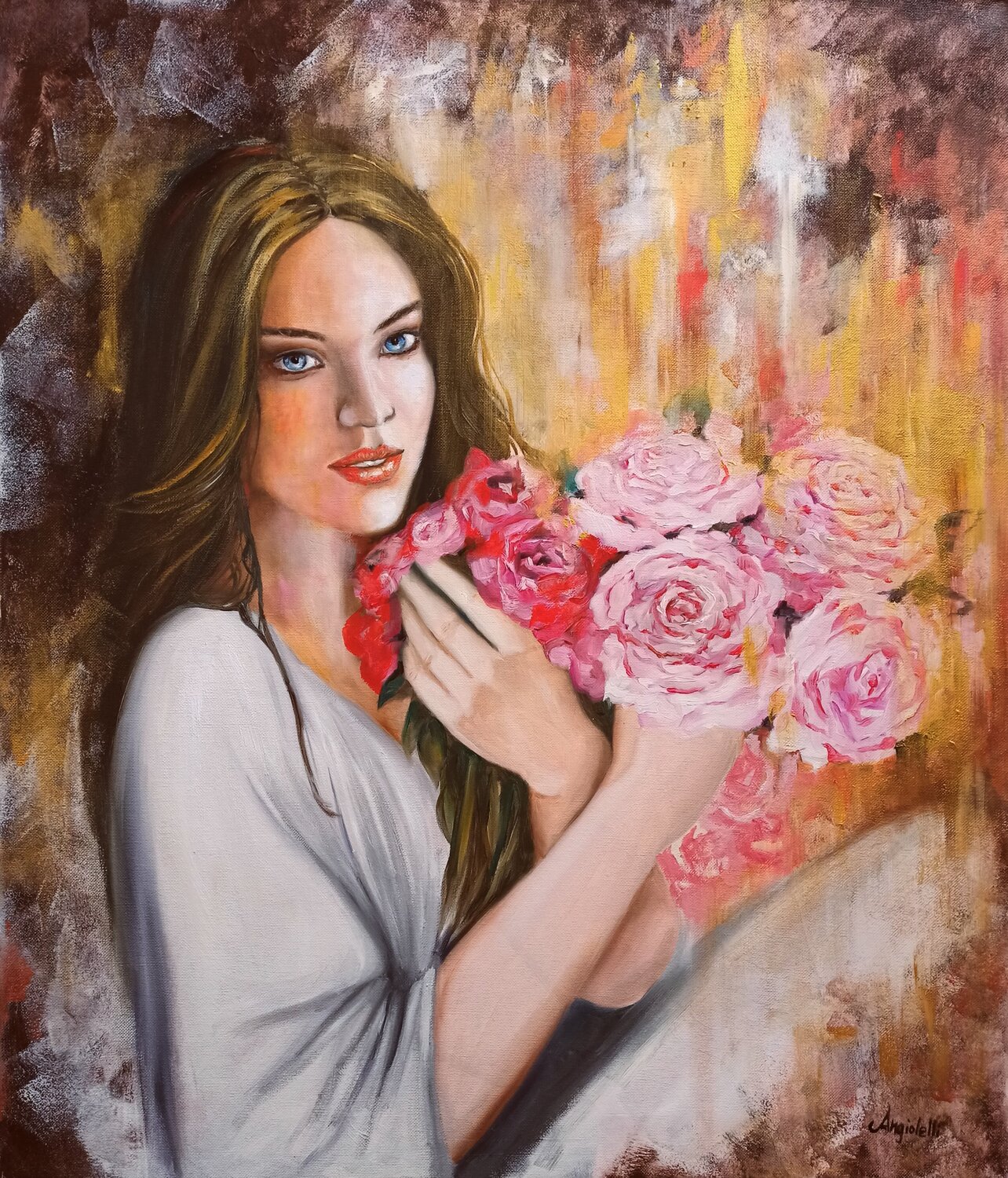 Summer dream von Anna Rita Angiolelli (2022): Malerei Acryl, Öl auf ...