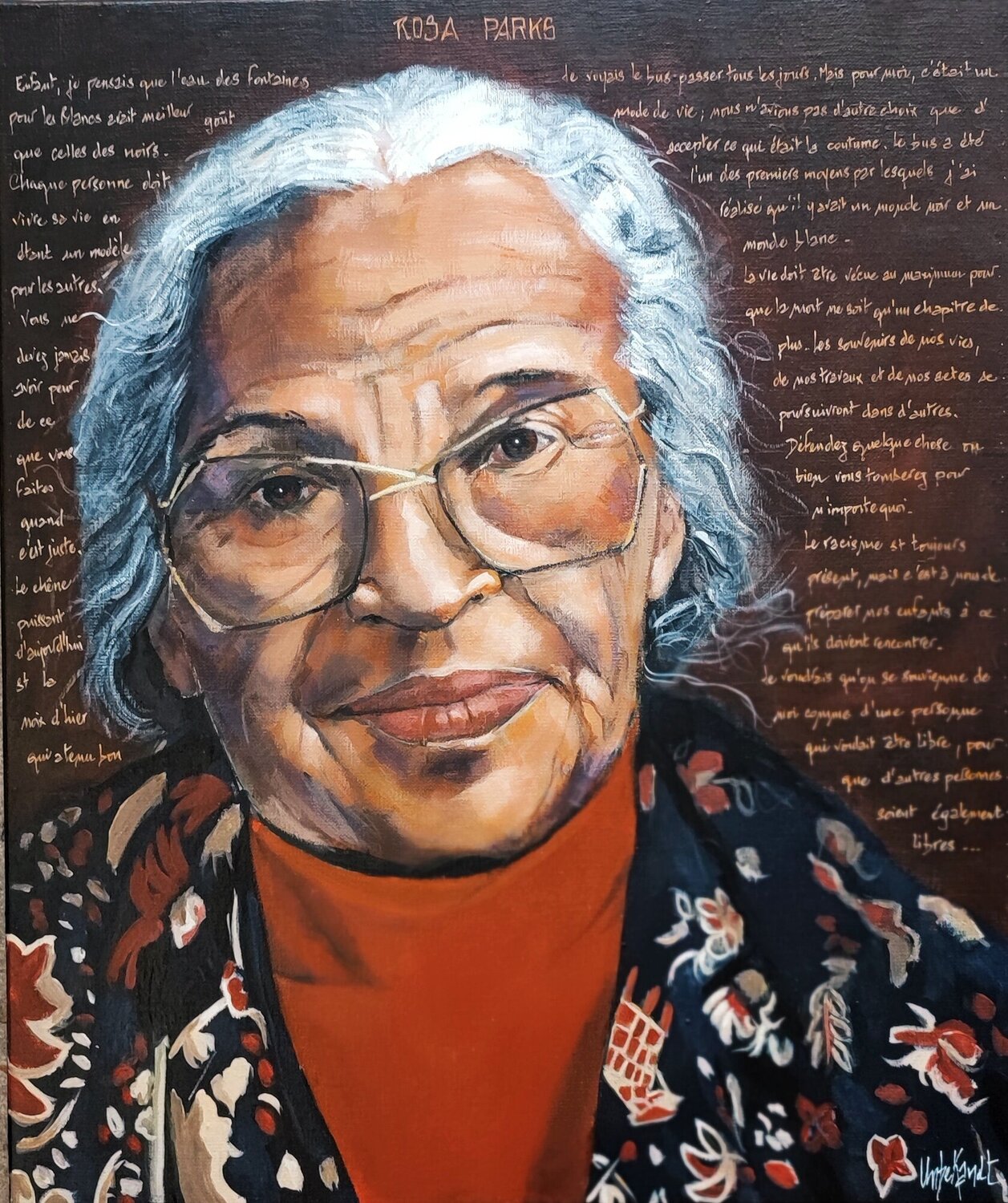 Rosa Parks by Jacques Unbekandt (2023) : Painting Acrylic on Linen ...